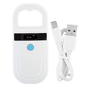 ASHATA Pet Microchip Scanner, Rechargeable Animal Chip ID Scanner OLED Display Support FDX B ISO11784 / 11785 EMID Handheld RFID Reader for Animal/Pet/Dog/Cat