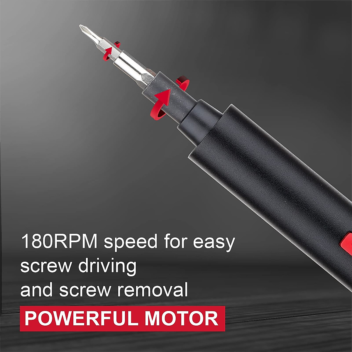 P.I.T. Electric Screwdriver Set, 3.6V Cordless Magnetic Precision Screwdriver Kit with 3 Led Light and 24 Standard Screwdriver Heads, Handy Repair Tool for Phone Watch Camera Laptop