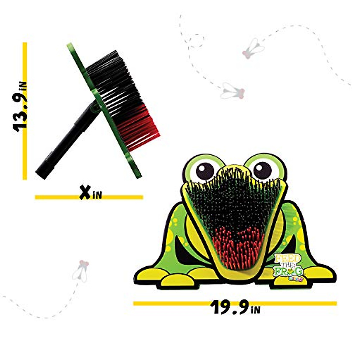 Franklin Sports Feed The Frog Kids Target Game - Fun Interactive Game for Indoor and Outdoor - Play with Friends and Family - Includes Frog Target, 3 Flies and 1 Bee