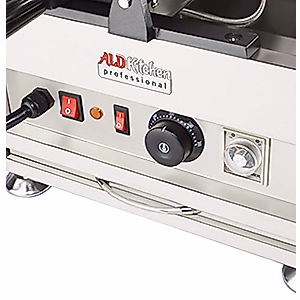 ALDKitchen Fish Shaped Taiyaki Maker | Stainless Steel Professional Taiyaki Iron with Nonstick Baking Molds | Six Fish Shaped Waffles | 110V | 3kW