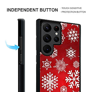 DJSOK Compatible with Samsung Galaxy S23 Ultra Case,Christmas Snowflakes Y6 for Girl Men Drop Protection Pattern with Soft TPU Bumper Case for Samsung Galaxy S23 Ultra