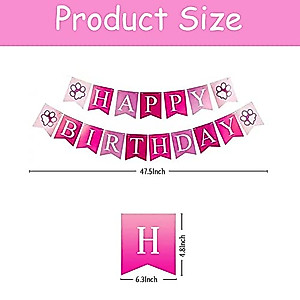 Dog Birthday Party Supplies-Dog Birthday Set with Dog Bandanas,Dog Hat，Dog Collar and Birthday Banner,Dog Party Decorations for Small Medium Large Dog Pet. (Pink)