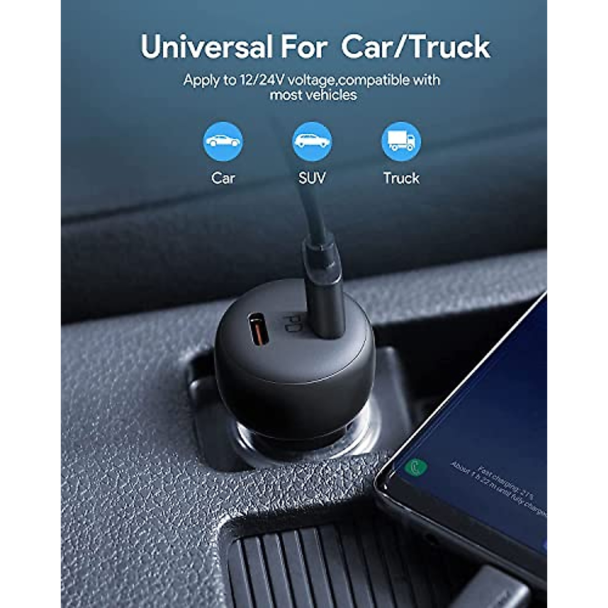 [Apple MFi Certified] USB C Car Charger, for iPhone Fast Car Charger PD 40W Dual Ports 2Pack Car Phone Charger with Lightning Cable Compatible with iPhone 14/13/12/11/Pro/MAX/XS/iPad Pro/Samsung