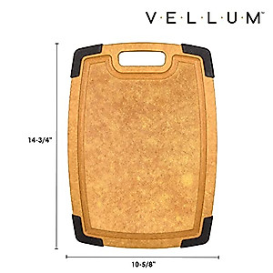 Vellum Wood Paper Composite Cutting Board with Juice Groove, 14-3/4" x 10-5/8" | Dishwasher Safe | Non-Skid