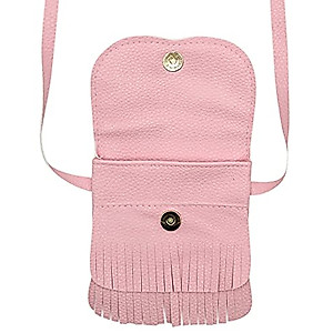 mossty Cute Cat Mini Tassel Bag Satchel Cross Body Bag Coin Candy Purse Messenger Bag