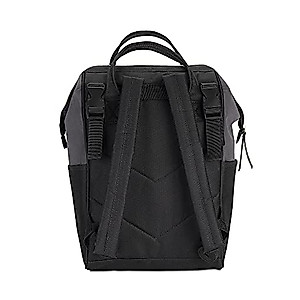 Bananafish Diaper Bag - Multi-Function Design Nappy Bag for Baby Care or Travel - Carry or Wear as Backpack - Large Capacity in Trendy, Stylish Design, Black/Grey, one Size
