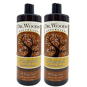 Dr. Woods Pure Almond Liquid Castile Soap, 32 Ounce (Pack of 2)