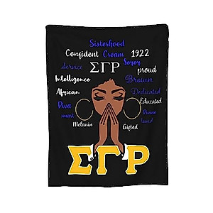 Beyli Sigma Gamma Rho Blanket - 50" X 40" Throw Blanket for Her Or Girlfriend, Sigma Gamma Rho Sister Gift