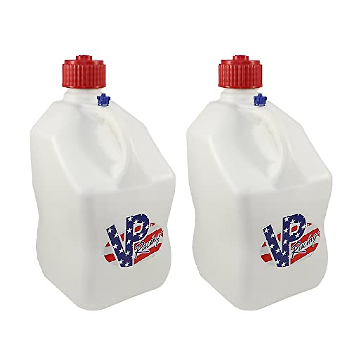 VP Racing Fuels 35221 Motorsport 5 Gallon Square Plastic Utility Jug Patriotic (2 Pack)