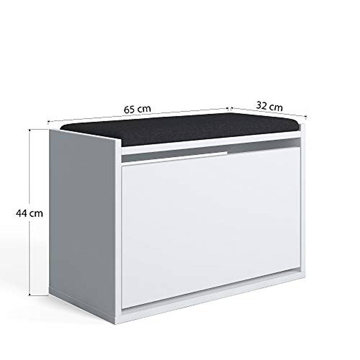 Ruumstore Tona Shoe Cabinet, 1 Flip Drawer Shoe Storage with Padded Seat Cushion