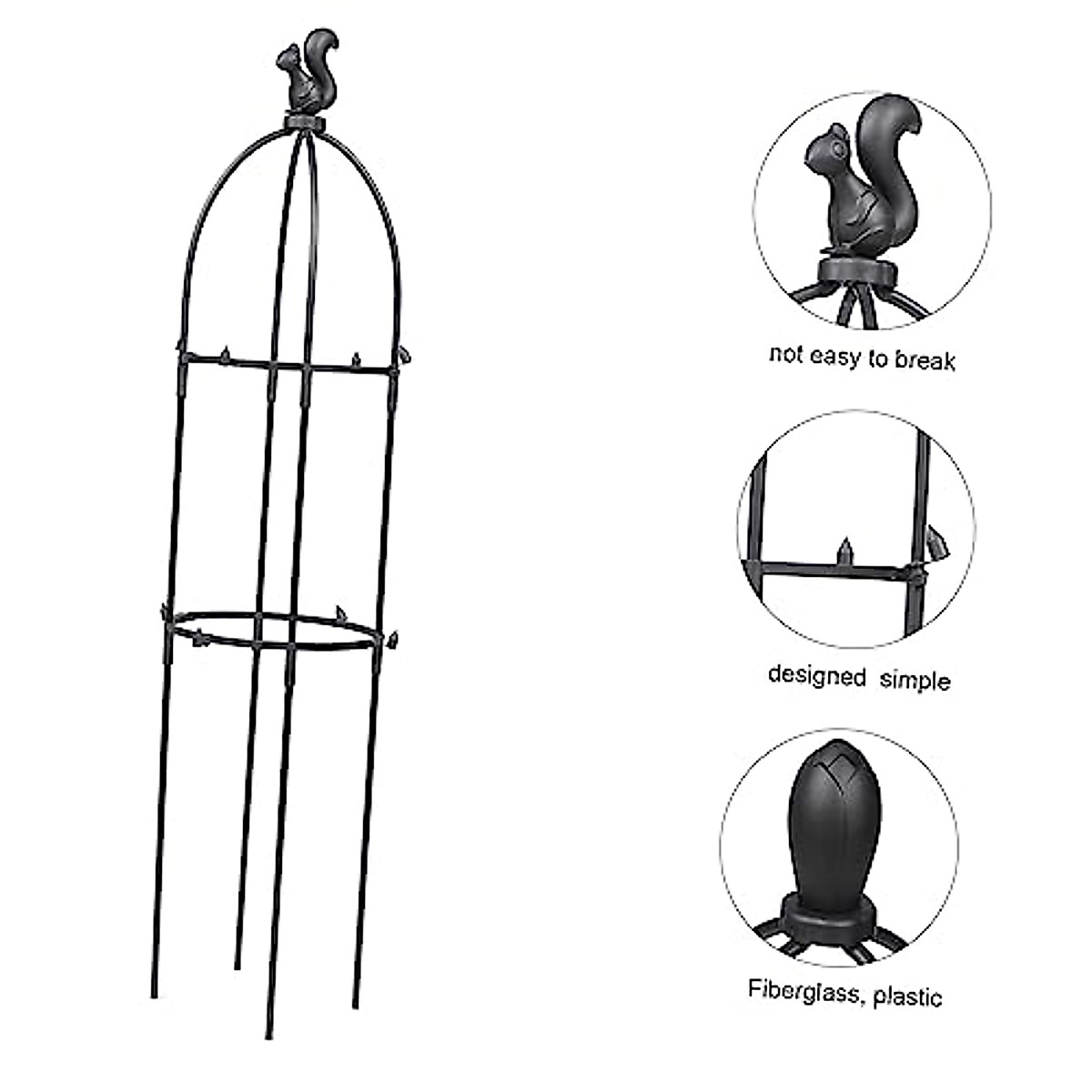 Happyyami 1 Set European Gardening Plant Stand Plant Supports Pergola Brackets Climbing Trellis for Plants Outdoor Plant Support Trellis Plant Support Rack Black Balcony Mountain Rose Flower