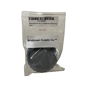 Silicone Soda Can Lids – Can Covers – Can Caps – Can Topper – Can Saver – Can Stopper – Fits standard soda cans (2 Pack, Grey)