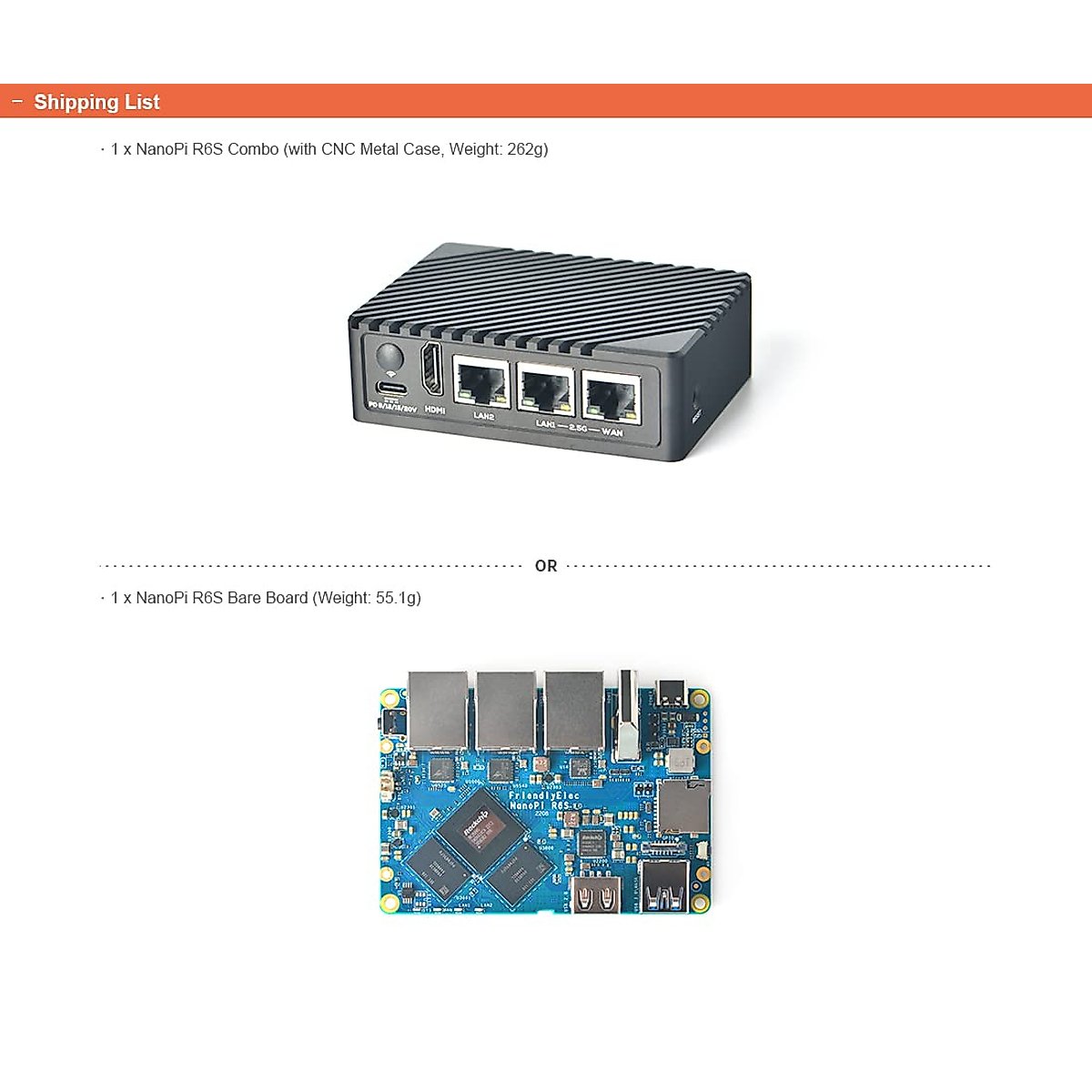 youyeetoo NanoPi R6S Mini Router con custodia in metallo, 8GB LPDDR4X 32GB EMMC, RK3588S Scheda di sviluppo, 6TOPS NPU, supporto Docker, tre porte Ethernet, USB3.0 HDMI,M.2 NVMe Storage, PD Power