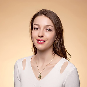 AOASK Women Crystal Rhinestone Christian Jewelry Virgin Mary Pendant Necklace