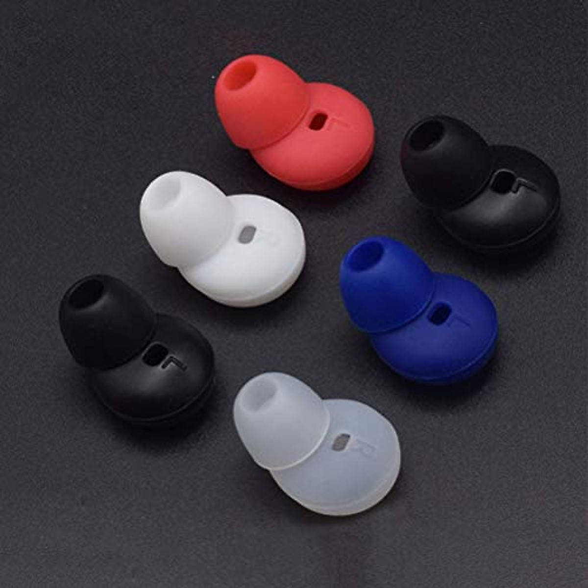 Earphone Sleeve- 5 Pairs Headset Cover Silicone Anti- Slip Replacement Earpads Ear Gel for Gear Circle SM- R130 (Watermelon Red) Earphone Sleeve