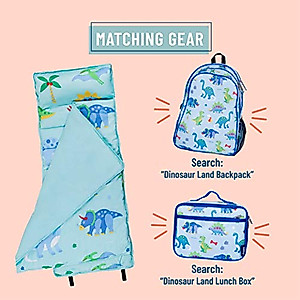 Wildkin 12 Inch Backpack Bundle with Microfiber Nap Mat (Dinosaur Land)