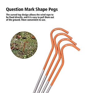 iBasingo 12pcs/lot Titanium Alloy Pegs Outdoor Camping Tent Stakes Portable Elbow Grass Tent Nail A-Ti4001P