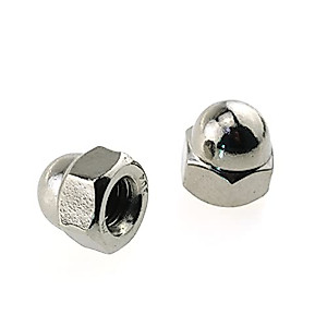 E-outstanding 10pcs Stainless Steel Hex Acorn Cap Nut Decorative Round Head Cover Dome, 1/4-20