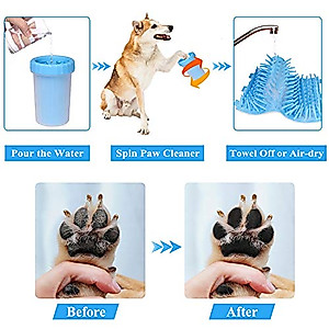 Dog Paw Cleaner, Dog Paw Washer Cup, 2 In 1 Portable Silicone Pet Cleaning Brush Feet Cleaner For Dogs Grooming With Muddy Paw,Dog Foot Cleaner For Large Dog, Dog Owner Gifts, Pet Gifts For Dogs Owners