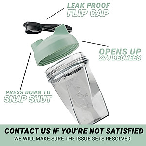 HELIMIX 1.5 Vortex Blender Shaker Bottle Holds Upto 20oz | No Blending Ball or Whisk | USA Made | Portable Pre Workout Whey Protein Drink Shaker Cup | Mixes Cocktails Smoothies Shakes | Top Rack Safe