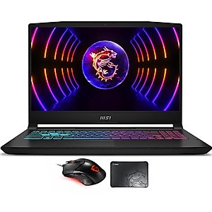 MSI Katana 15 B12VGK-082US Gaming & Entertainment Laptop (Intel i7-12650H 10-Core, 16GB DDR5 4800MHz RAM, 4TB PCIe SSD, GeForce RTX 4070, 15.6" 144Hz Win 11 Home) with Clutch GM08, Pad