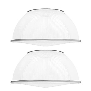HYPERLITE 60 Degree PC Reflector ONLY for Hero Series LED High Bay Light 2-Pack (Milky Reflector with Cover)