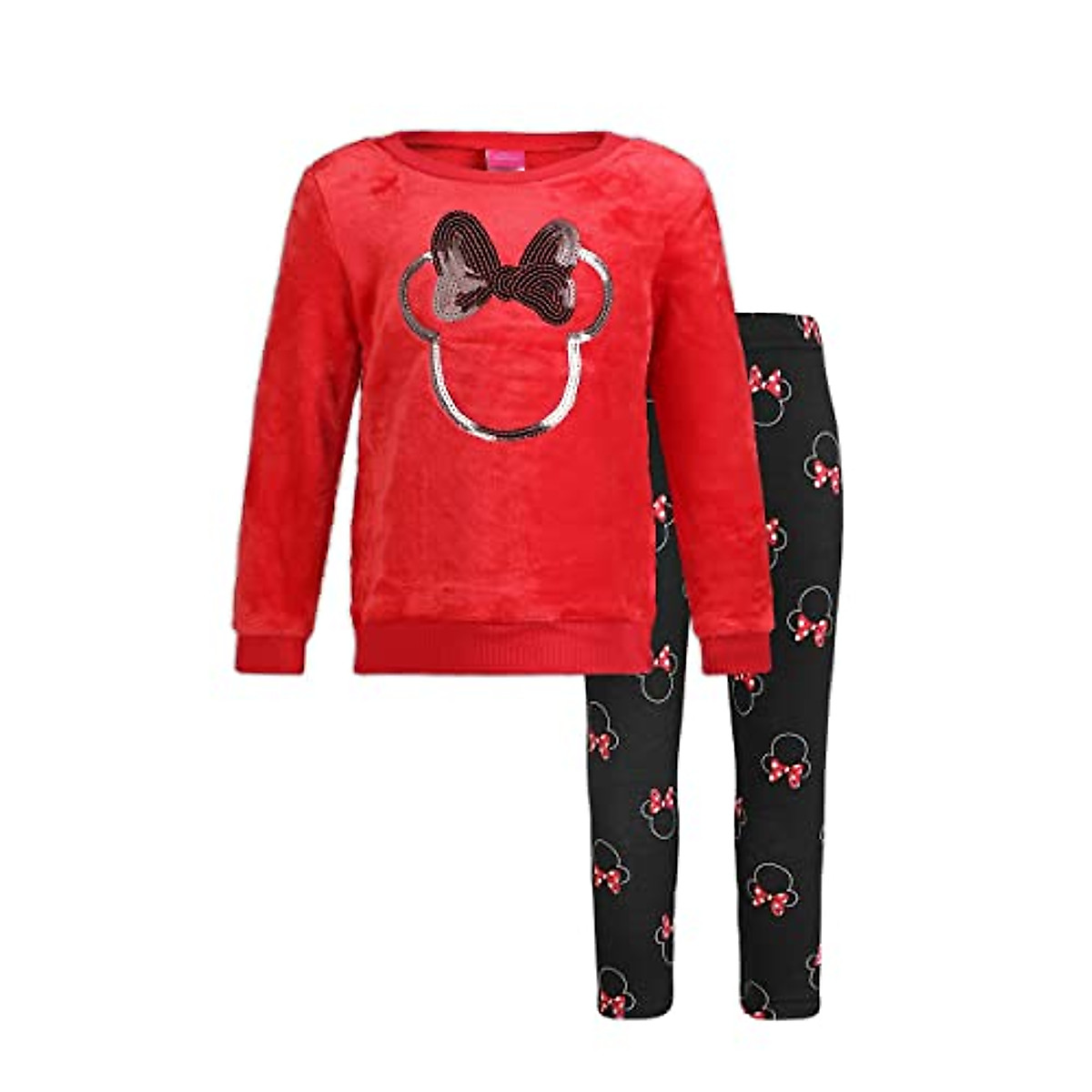 Disney Minnie Mouse Girls Sweater and Legging Pants Set for Toddlers and Big Kids