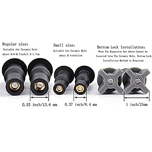 3 Pairs Toilet Seats Screw, Universal Toilet Seat Bolts, Top Fix Nuts Screws Bottom Mount Anchor Nut 1/4-20 Toilet Seat Screws Replacement Parts Fit for Kohler