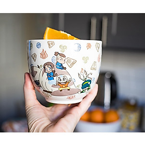 Surreal Entertainment Avatar: The Last Airbender Japanese Dinner Set | 18-Ounce Ramen Bowl, Chopsticks