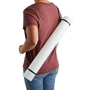 Expandable Poster Tube with Strap for Posters, Documents, Artwork, Blueprint Storage, Carrying Case for Architects, Teachers, Students, Artists (White, 24 to 40 Inches)