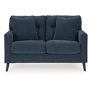 Signature Design by Ashley Bixler Loveseat, 57" W x 38" D x 37" H, Blue