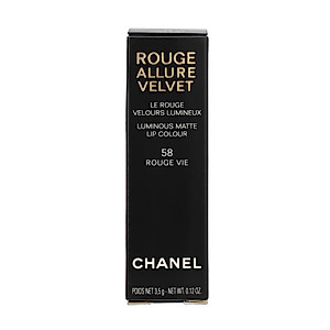 Chanel Rouge Allure Velvet Luminous Matte Lip Colour - 58 Rouge Vie for Women - 0.12 oz Lipstick