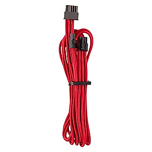 CORSAIR Premium Individually Sleeved PSU Cables Starter Kit – Red, 2 Yr Warranty, for Corsair PSUs