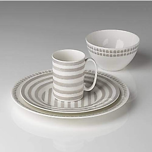 Kate Spade Charlotte Street North 4-Piece Set, 5.50 LB, Taupe/Grey