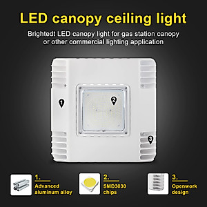 150W LED Canopy Light, 21000LM 5700K Daylight White Super Bright Gas Station Canopy Light,LED Parking Garage Lights(600W HID/HPS Equivalent) IP65 Waterproof, DLC and UL Certified (10-Pack)