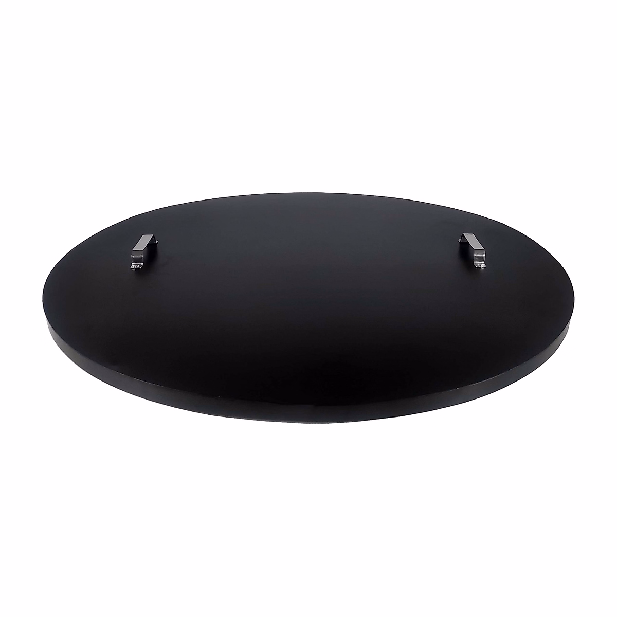 SIMOND STORE Fire Pit Cover Round, Snuffer Lid Ring Finish 38” inch Diameter, Drop-in Burner Fire Pit Pan Lid- 1.5 mm Thickness, Grill Fire Ring Lid with Handle…