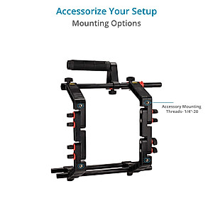 FILMCITY DSLR Camera Shoulder Support Rig Kit with Cage & Matte Box | DV HDV DSLR Video Camcorders Compatible | Free - Offset Z Bracket (FC-02)