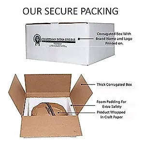 Generic Craftsman India Online Deep Burned Clay Pot/Earthen/Mud/Mitti Handi for Cooking and Serving Combo 1, 2 & 3 Liter |Uncoated |Silver, Black, MH4537JDF