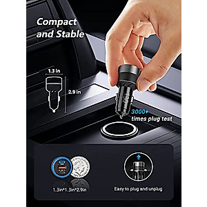 130W USB C Car Fast Charger,3-Port PD 100W PPS 45W QC3.0 30W Super Fast Charging Cigarette Lighter for MacBook Pro Air M1 Laptop iPhone 14 13 12 Pro Max Samsung S22 S21Ultra (with 100W USB C Cable)