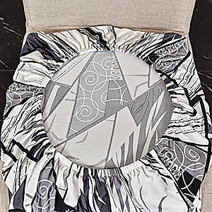 Spandex Marble Printed Stretch Chair Cover for Dining Room Office Banquet Chair Protector Elastic Material Armchair Cover W2 4 pcs