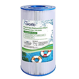 PUROFLO YPS-PA90 Pool Filter Replace for Hayward C900, CX900RE, Pleatco PA90, Unicel C-8409, Filbur FC-1292, Sta-Rite PXC95, Clearwater II ProClean 100, Waterway PCCF-100 Cartridge, 90 Sqft, 1 Pack