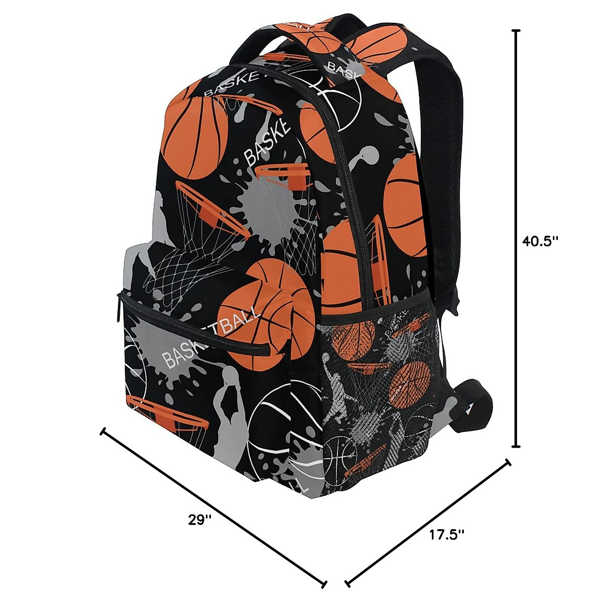 Sports Basketball School Backpack Boy Girl Kids Schoolbag Bookbag Laptop Travel Hiking Daypack for Women Men