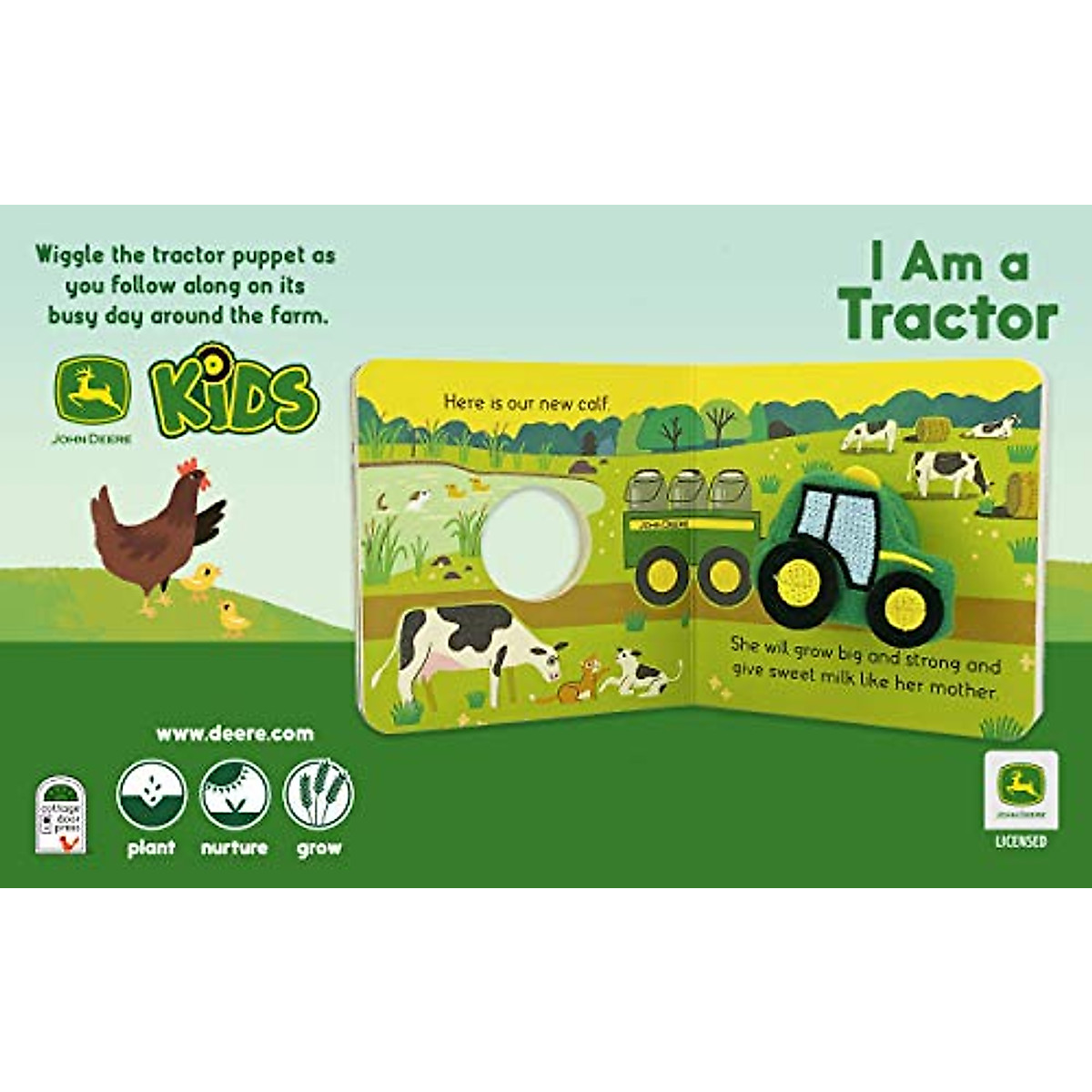 I Am a Tractor - John Deere Finger Puppet Book for Babies and Toddlers (Finger Puppet Book - John Deere)