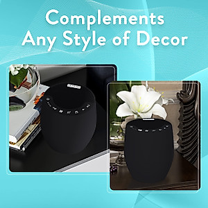 Serene Evolution White Noise Machine for Adults Sleeping or Baby, White Noise Machine for Office Privacy & Noise Cancelling, Sleep Music Machine for Adults, Fan, Ocean, Rain Sounds (60 Sounds, Black)