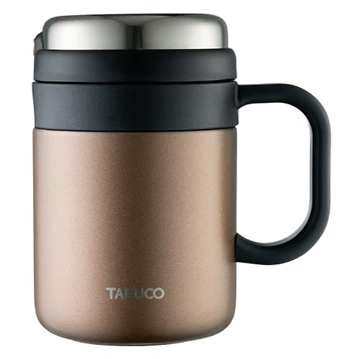 Insulated Stainless Steel Vacuum Thermal Coffee Tea Mug - 17 Oz | Stainless Steel Tea Strainer Loose Leaf Tea Mug with INFUSER