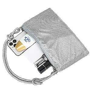 YIKOEE Glitter Rhinestone Purse Crystal Evening Clutch Bag