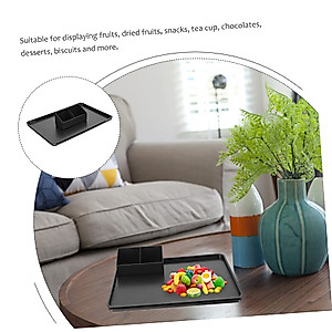Cabilock 1 Set Tea Tray Tea Bag Bin Storage Tray Reusable Plate Drink Holder Noodle Dish Appetizer Serving Tray Tea Serving Tray Tea Holder Decor Plate for Home Plastic Product Storage Box