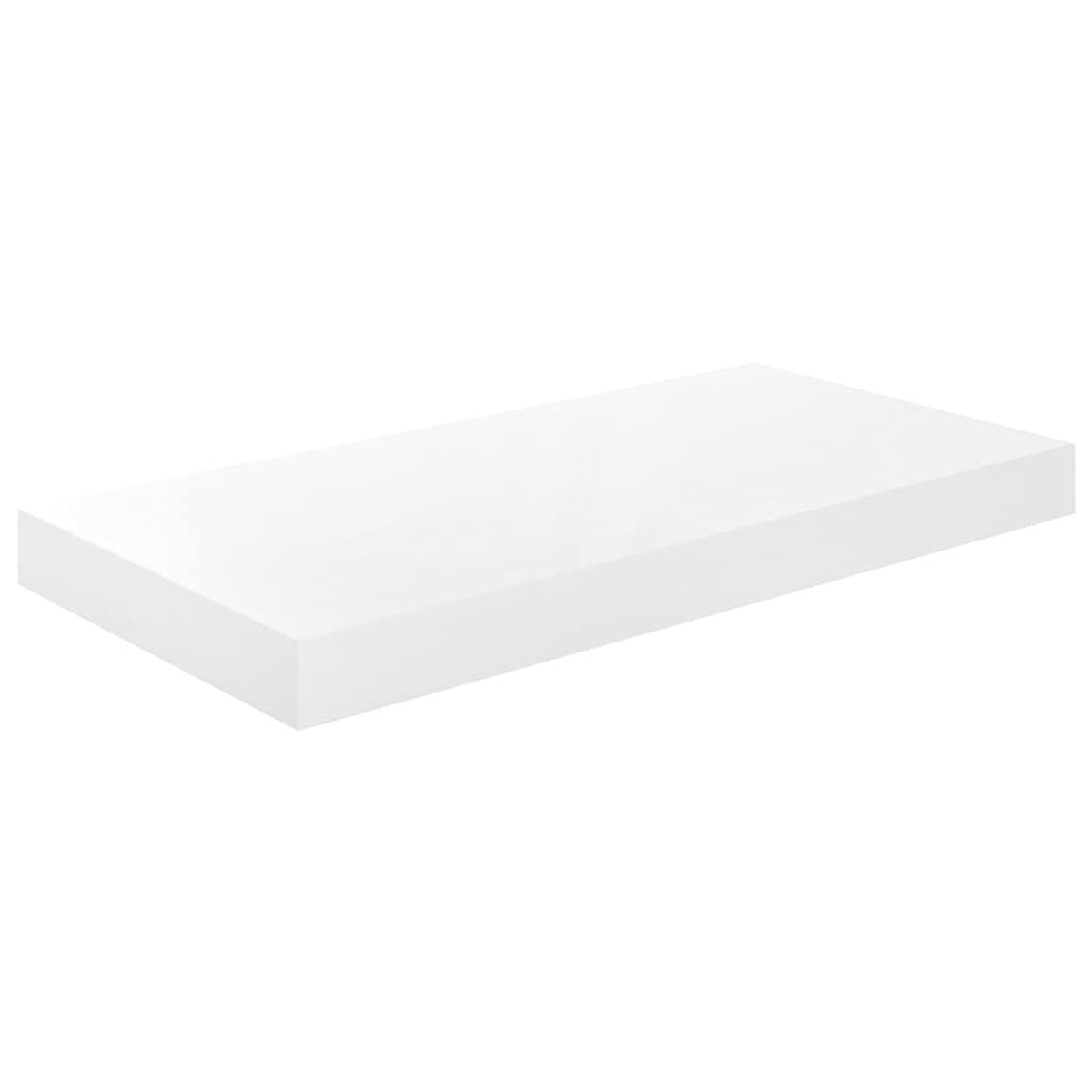 QZZCED Floating Wall Shelves 4 pcs,Wall Shelves for Bedroom,Bookshelf Wall,Shelves for Wall Decor,Shelf Storage,Shelves for Bathroom,for Kitchen, Bathroom,Living Room, Bedroom, High Gloss White MDF