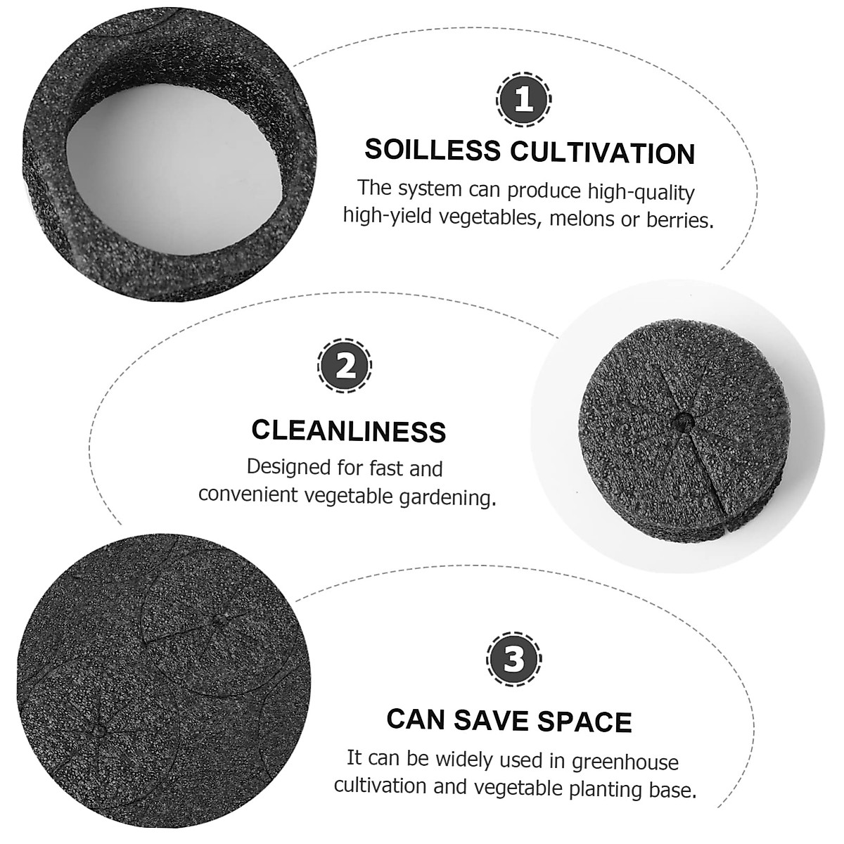 DECHOUS 150 Pcs Foam Colonization Sponge Germination Sponge Growing Sponge Hydroponic Sponges Plant Nursery Pot Nursery Pots Sponge Plant Germination Kits Hydroponics Accessories