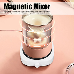 5W Mini Magnetic Stirrer, Mini Magnetic Stir Plate Lab Stirrer Mixer with Stirrer Bar, Portable Laboratory Magnetic Stirrer Mixer Plate 1L with USB Cable for Brewing, Homemade Beer, 600-4000RPM